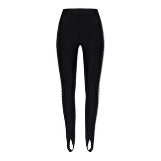 Moschino Leggings mit Seitenstreifen - - Trousers - Damen - Schwarzk - XS