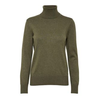 Saint Tropez Army Green Rollneck Pullover Sweater - - Knitwear - Damen - Gr&uuml;n - XS