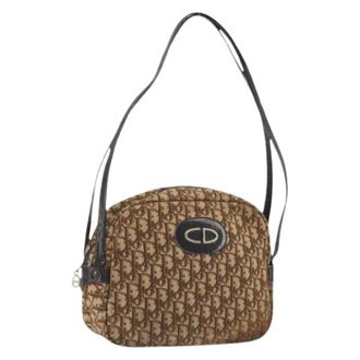 Dior Sac bandouli&egrave;re Trotter en toile Pre-owned - Femme - Pre-owned - Brun - Taille: ONE Size