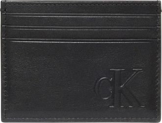 Calvin Klein Herren Kartenetui Bold aus Leder, Schwarz (Black), Einheitsgröße