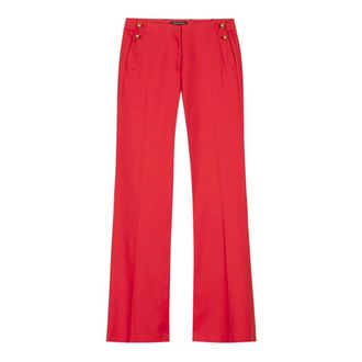 Luisa Cerano Femme, Pantalons, Rouge, Taille: 44 FR Wide Palazzo Pantalons