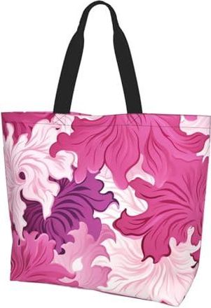 Generic Fleur Sac Fourre-Tout Imperm&eacute;able Tote Bag R&eacute;utilisable Sac A Main Femmes Pour Quotidienne Travail Gym