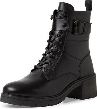 Marco Tozzi Bottines à Lacets pour Femme 2-25259-43 Botte Tendance, Noir, 36 EU
