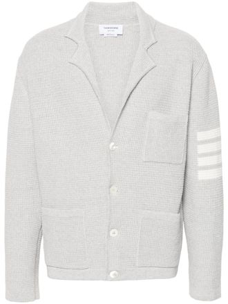 Thom Browne cardigan à épaules tombantes - Gris