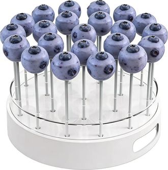 Generic Lollipop Stand - 22-Hole Acrylic Lollipops Display, Round Transparent Acrylic Dessert Stand, Cake Pop and Lollipop Holder for Weddings, Birthday Parti