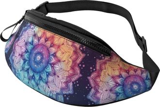Generic Mode Handytasche Tasche Mandala-Druck Sporttasche Handytasche Tasche Brustbeutel F&uuml;r Hundetraining Camping Wandern 14X35Cm
