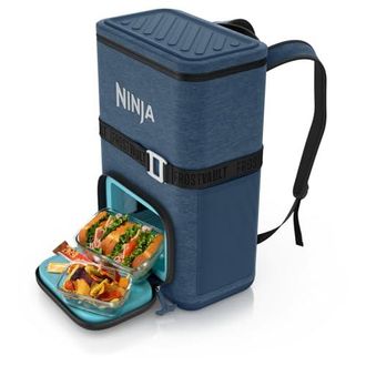 Ninja FrostVault Go Outdoor Flexibler 17-Liter-K&uuml;hlrucksack mit kalter Trockenzone f&uuml;r 24 Dosen, Marineblau FF124EUUKNV