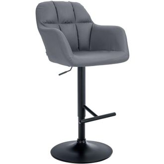 Clp Barhocker Natoma Kunstleder grau Metall matt schwarz