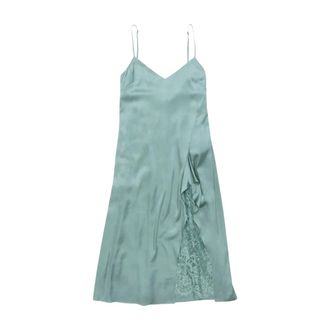 Acne Studios Satin Slip Dress - - Dresses - Damen - Gr&uuml;n - M