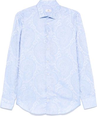 Etro Hemd mit Jacquardmuster - Blau