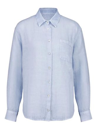 120% Lino Lang&auml;rmeliges Hemd - Blau