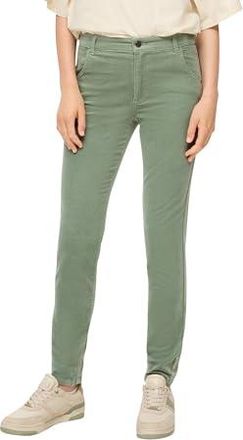 s.Oliver Pantalon Long pour Femme Coupe Slim Vert 46, Vert, 46W x 32L