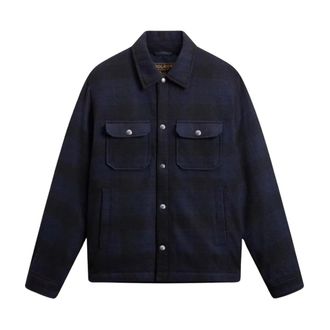 Woolrich Wool Check Alaskan Hemdjacke - - Jackets - Herren - Blau - M