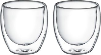 Ambition Doppelwandige Kaffeegl&auml;ser 250ml Mia 2 Glastassen f&uuml;r Kaffee Tee Cappuccino transparent