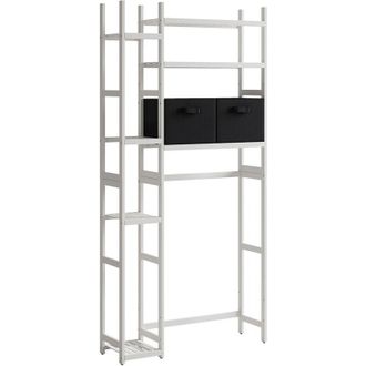 Vicco Etag&egrave;re de toilettes Bilbao, Blanc, 78.5x163cm avec 2 tiroirs en non-tiss&eacute;, Vicco