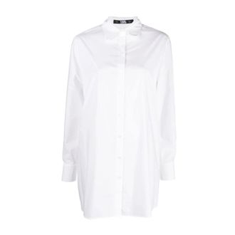 Karl Lagerfeld Tunika-Shirt mit Falten auf der R&uuml;ckseite - - Blouses & Shirts - Damen - Wei&szlig; - XS