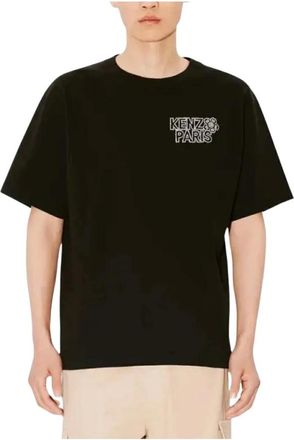 Kenzo Homme, Tops, Noir, Taille: XL Tee Gots Boke Classic