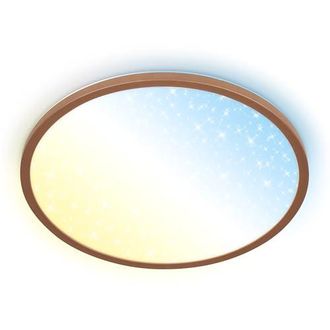 Briloner Panneau LED avec t&eacute;l&eacute;commande, intensit&eacute; lumineuse variable, ciel &eacute;toil&eacute;, CCT blanc chaud &agrave; blanc froid, salon, chambre, luminaire plafonnier, 37,5x4,