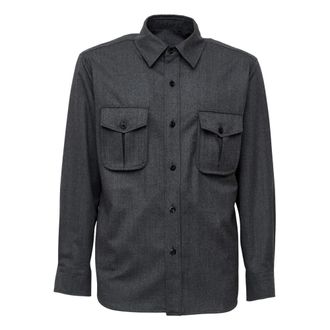 Caruso Overshirt Tessuto 120s - - Shirts - Herren - Grau - XL