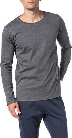 Novila Herren Longsleeve grau Baumwolle & Mix unifarben