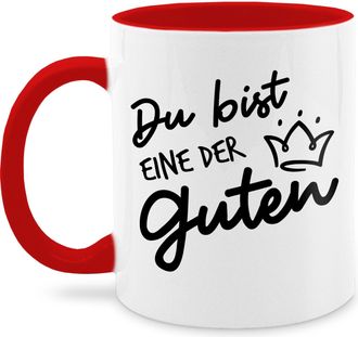 Shirtracer Tasse Tassen 325ml - Statement Sprüche - Du bist eine der Guten schwarz - 325 ml - Rot - gute kollegin spruchtasse sarkasmus abschied haferl kollegen 