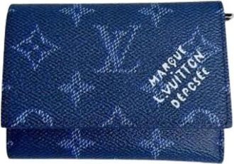 Louis Vuitton unisex, Pre-owned, Bleu, Taille: ONE Size Portefeuille long (&agrave; deux volets) Pre-owned
