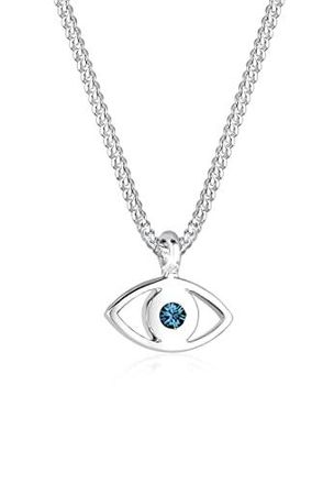 Elli Collier Femme Evil Eye avec Cristal en Argent Sterling 925