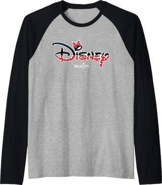 Disney Vacation Minnie Mouse Script Logo Trip Matching Raglan