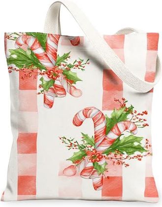 Generic Sacs fourre-tout en toile de canne &agrave; sucre dorge, sacs de courses r&eacute;utilisables, sacs de courses joyeux, l&eacute;gers et lavables, toile pour voyage en plei