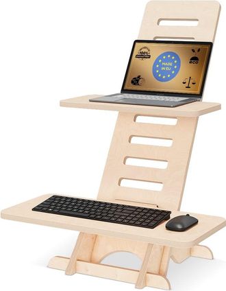 Cawi Stehschreibtisch Aufsatz | Stehpult Holz| Standing Desk | Ständer | Schreibtischaufsatz Holz | Stehpulte | Standsome Stehschreibtisch | Steh Schreibti