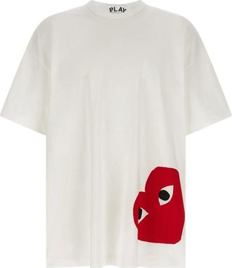 Comme Des Gar&ccedil;ons Homme, Tops, Blanc, Taille: S Oversized Logo T-Shirt