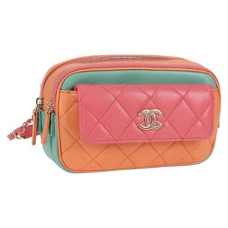 Chanel Pre-owned Cuir sacs-bandouliere - Femme - Pre-owned - Rose - Taille: ONE Size