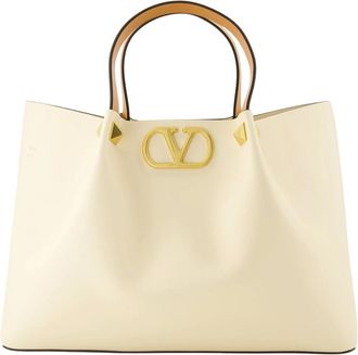 Valentino Garavani Femme, Sacs, Beige, Taille: ONE Size Sac cabas en cuir beige