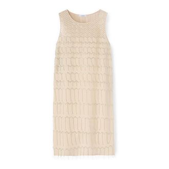 Motivi Besticktes Kleid mit Fransen - - Dresses - Damen - Beige - S