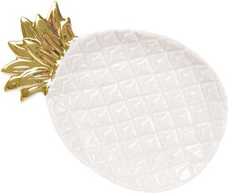 Amosfun Keramikteller Snacktablett Obst-serviertablett Ananasform Keramik-desserttablett Desserthalter Nat&uuml;rliche Dekoration F&uuml;r Tisch Und K&uuml;che