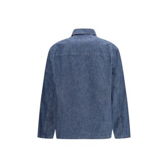 Jil Sander Mens Blue Cotton Denim Jacket Clothing