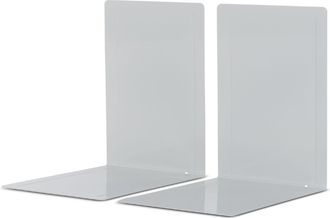 Maul Buchstütze Registraturstütze aus Metall (2er Pack) | Bücherhalter, Organzier für Kinder, Bücher, Büro, Regal | Bücherstütze aus stabilem Metall im sti