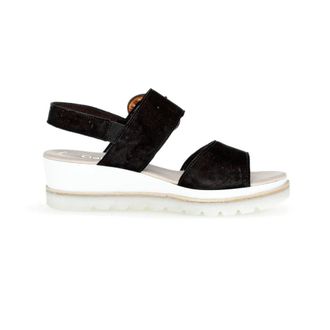 Gabor Wildledersandale mit G&uuml;rtelschnalle - - Shoes - Damen - Schwarzk - 42 EU