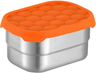 Generic Edelstahl-Snack-Beh&auml;lter, Lunchbox mit auslaufsicherem Silikondeckel f&uuml;r Hausreste, Picknick, Snacks, Sandwiches, Obst (quadratisch, 230 ml)