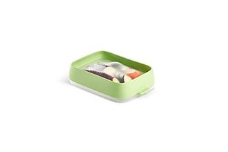 Lékué Plateau scellé réutilisable, plateau de conservation des aliments réutilisable, vert, 22x15x6 cm (3421000V12)