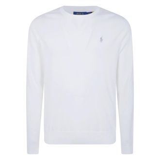 Polo Ralph Lauren Lang&auml;rmliger klassischer Pullover mit Rundhalsausschnitt - - Knitwear - Herren - Wei&szlig; - XL