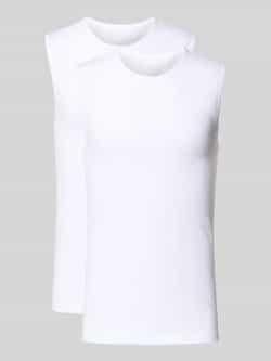 Schiesser Slim Fit Top aus Baumwoll-Mix im 2er-Pack
