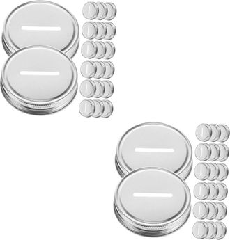 Aboofan Wechselgeld Box 40 STK Sparschwein Deckel Verschlussdeckel F&uuml;r Einmachgl&auml;ser Einmachglas Rechnung Deckel Praktische Dose F&uuml;r Dosendeckel Normale Konse