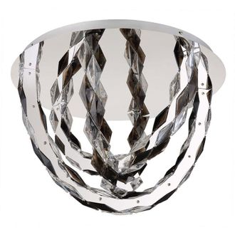 Globo Lighting Deckenleuchte Deckenlampe Kristallleuchte rauch Wohnzimmerlampe chrom d 60 cm