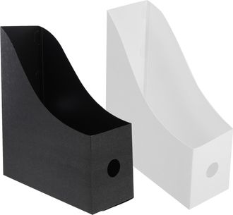 TOPBATHY 2 St&uuml;ck Teiliges Desktop Dateiablage Hochwertigem Polypropylen Multifunktionaler Zeitschriften Aktenhalter f&uuml;r B&uuml;ro und Haushalt Modernes Design in Sc