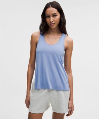 lululemon SilkyAppeal Tanktop mit Seitenschlitz f&uuml;r Frauen - Gr&ouml;&szlig;e XL in Prep Blue