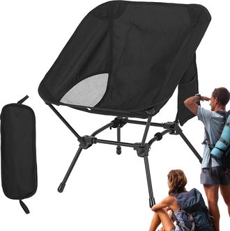 Generico Klappst&uuml;hle f&uuml;r den Au&szlig;enbereich, tragbarer Picknicksitz, klein, atmungsaktiver Campingstuhl mit Seitentasche f&uuml;r Pool, Picknick, Wandern, Garten, Ter