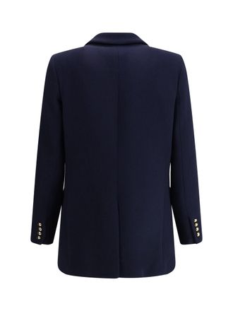 Blaz&eacute; Milano Womens Resolute Everyday Blazer Jacket Navy Fleece Wool Ovis Aries Blazers & Vests