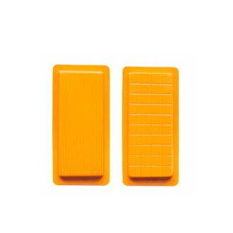 Ibili 793501 Nugatform-Set glatt/geriffelt 2-teilig, Kunststoff, orange, 23 x 10 x 2 cm, 2-Einheiten
