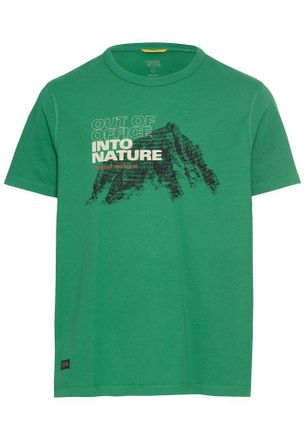 Camel Active Print-Shirt mit Rundhalsausschnitt Kurzarm